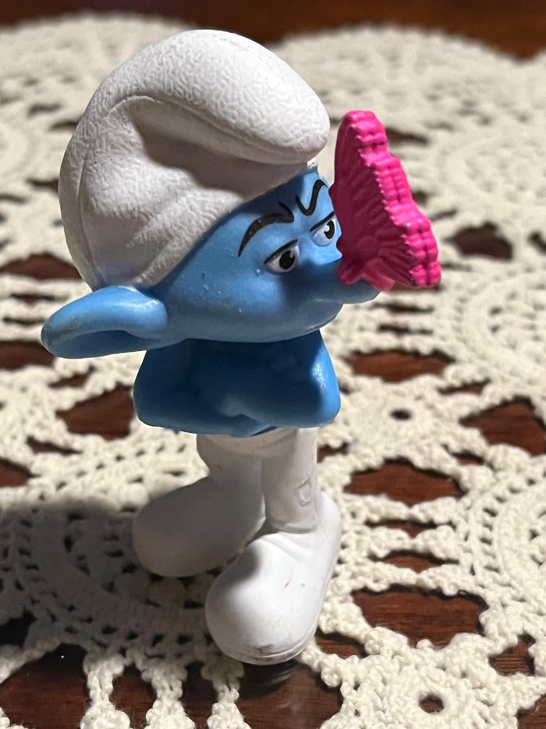 Grouchy Smurf Figurine - Etsy