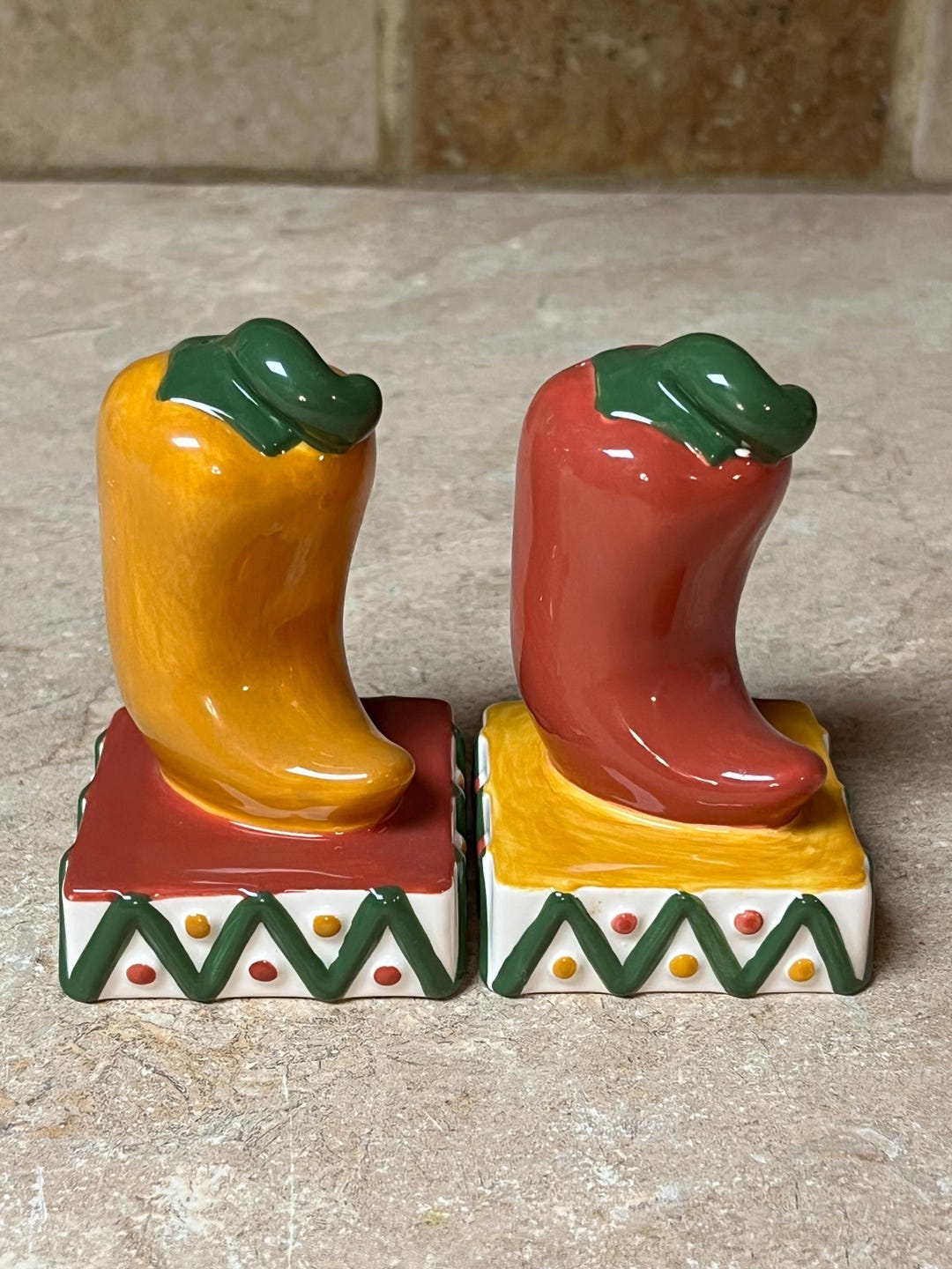 Clay Art Chili Pepper Salt & Pepper Shakers - Etsy