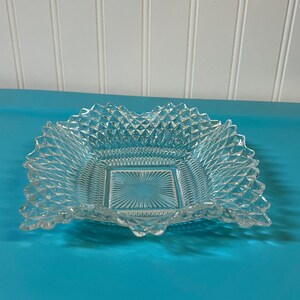 Federal Glass Diamond Patterned Pressed Glass Dish - Etsy