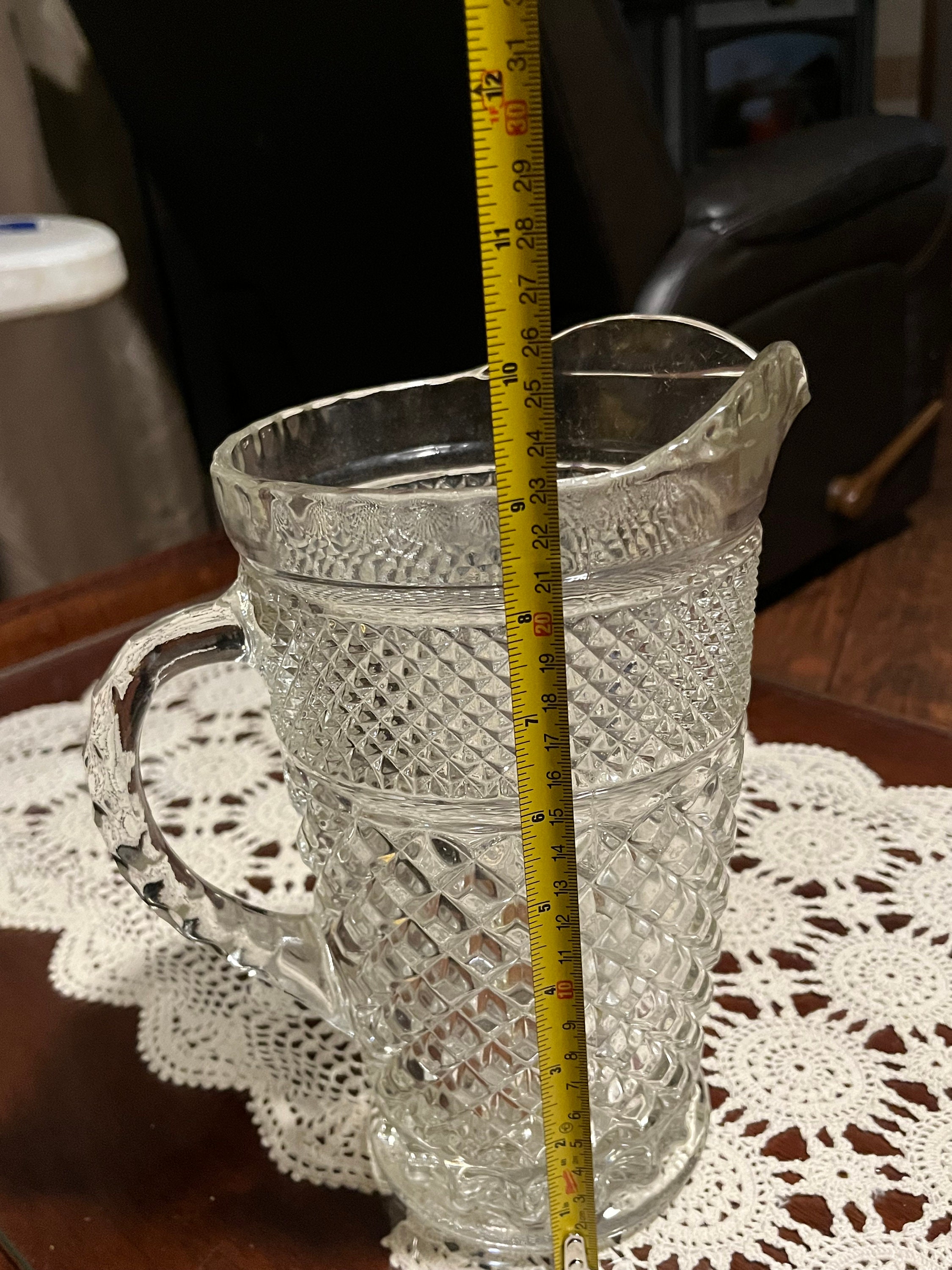 Anchor Hocking Wexford Glass Pitcher - Etsy