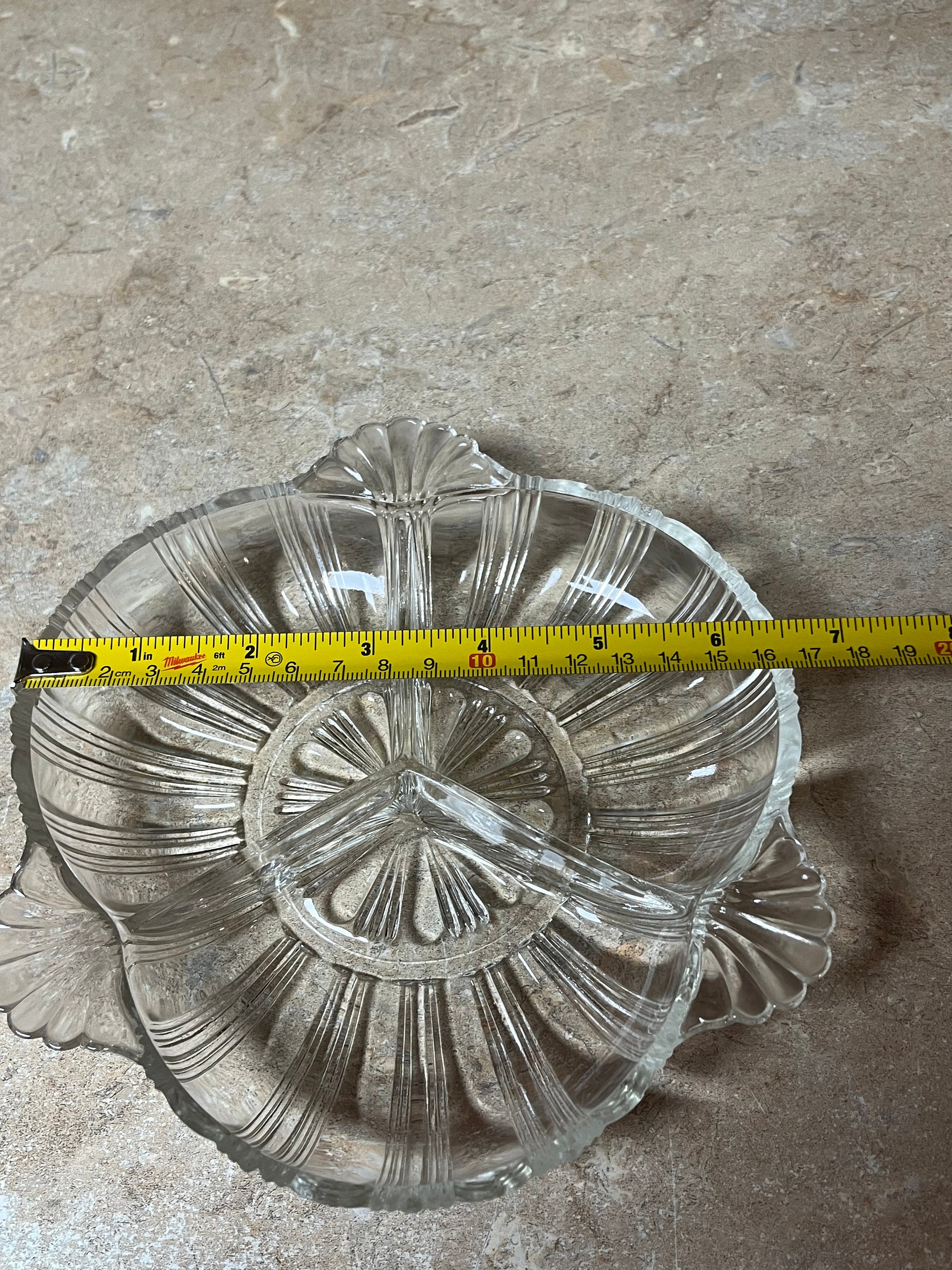 Hazel Atlas Clear 3 Part Relish Dish Shell With Handles - Etsy