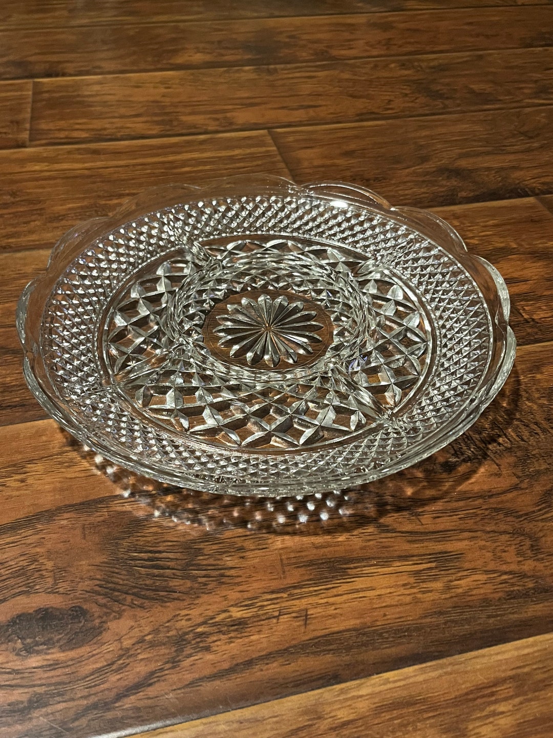 Anchor Hocking Wexford Glass Hors' D'oeuvre Tray - Etsy