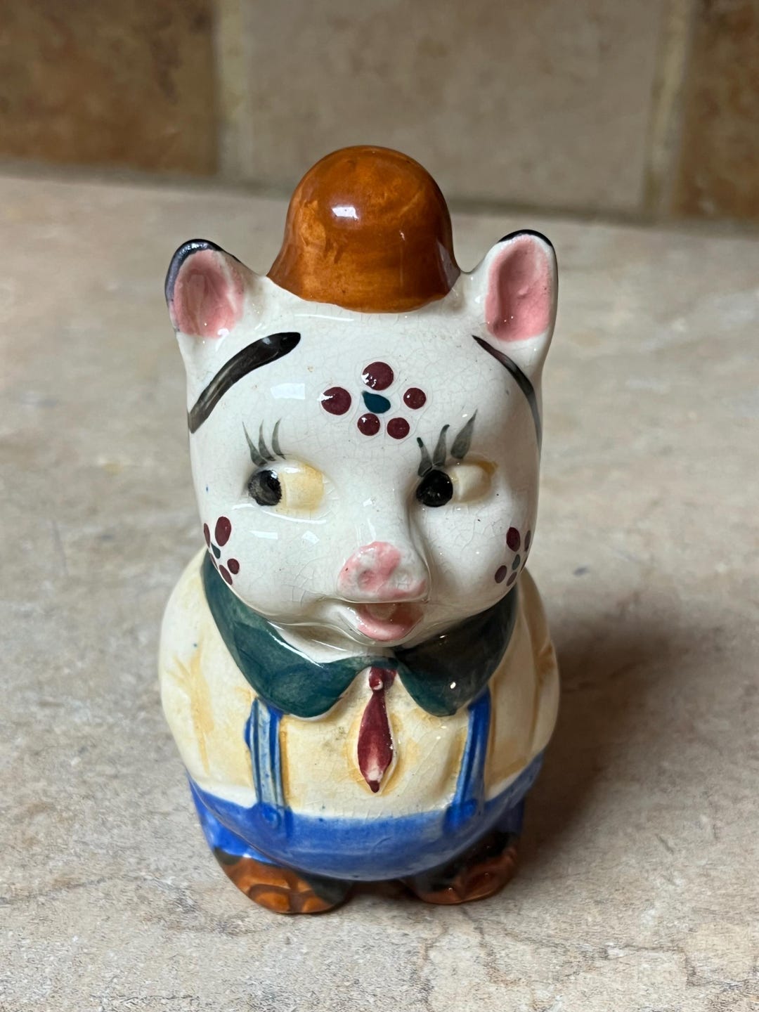 Ceramic Pig Figurine Bank - Etsy