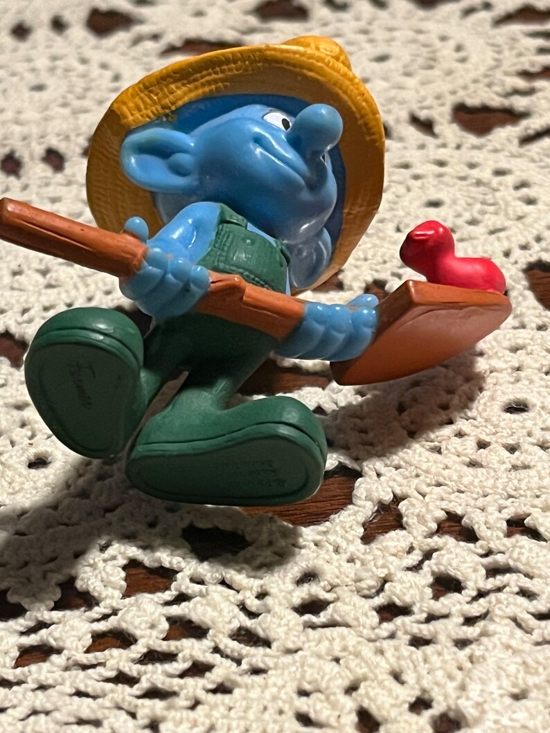 Farmer Smurf Figurine - Etsy
