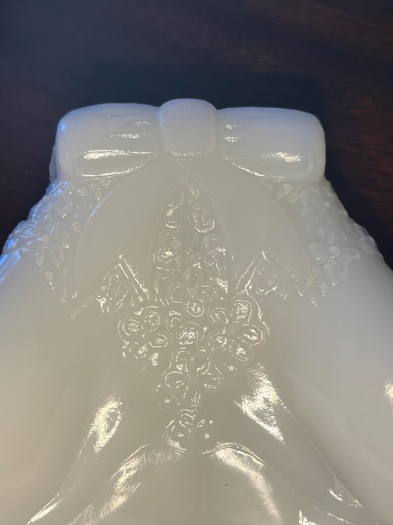 White Milk Glass Open Hands With Flowers by Westmoreland - Etsy