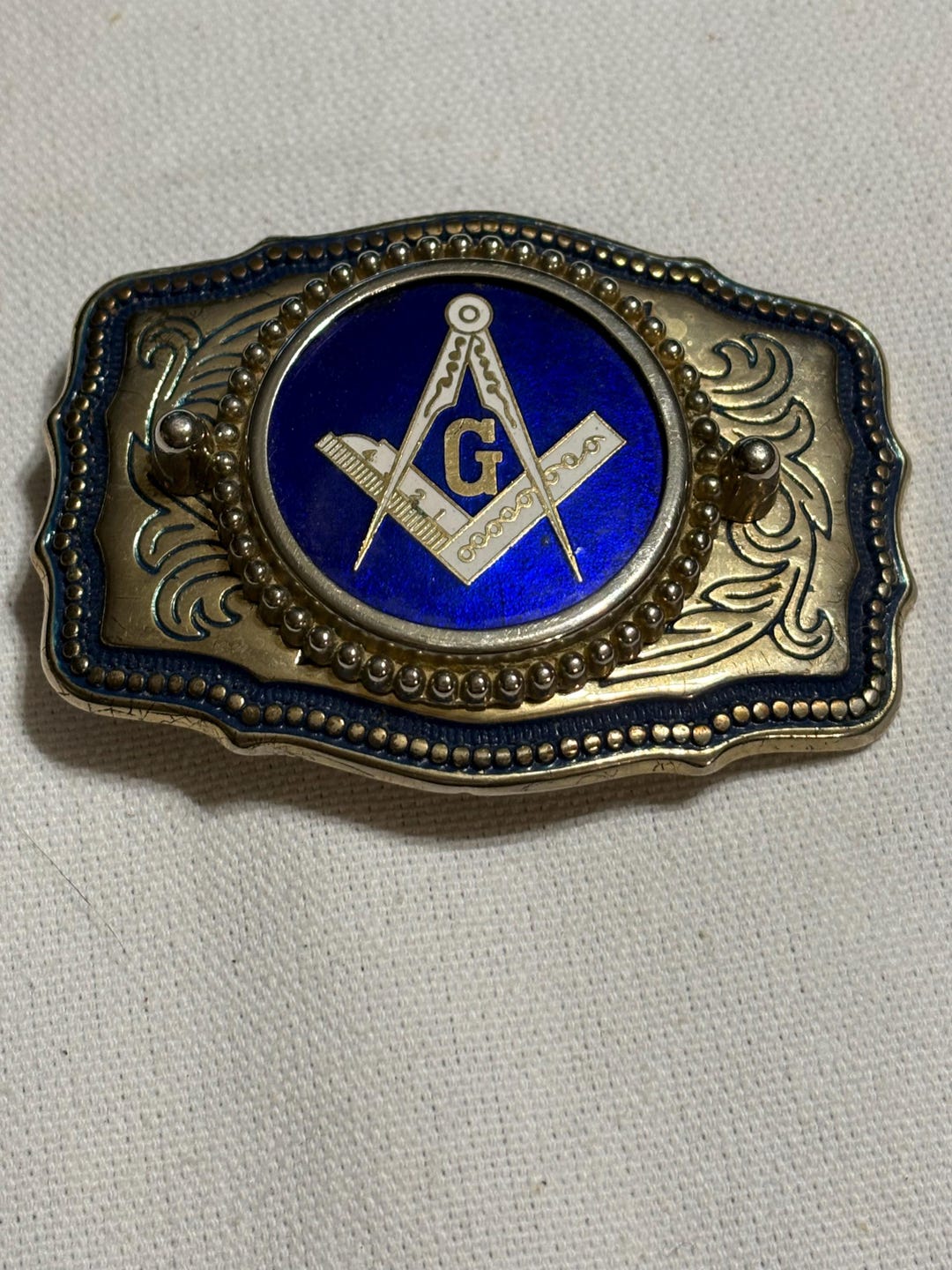Blue Raised Compass Masonic Belt Buckle - Etsy