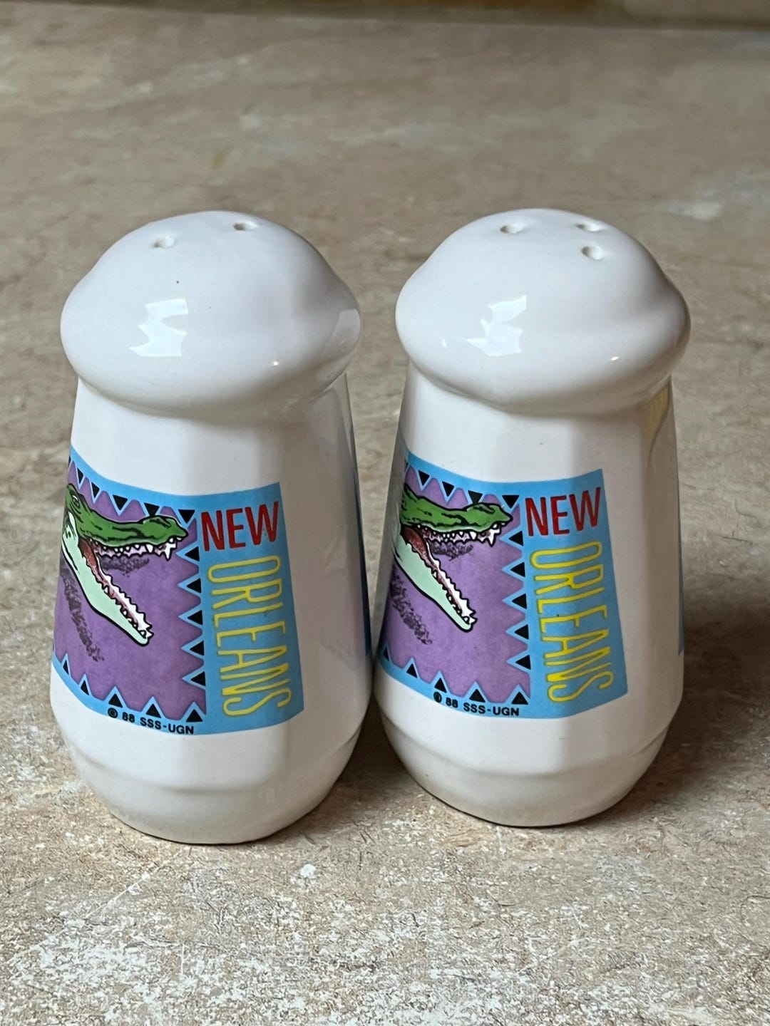 Ceramic New Orleans Salt & Pepper Shakers - Etsy