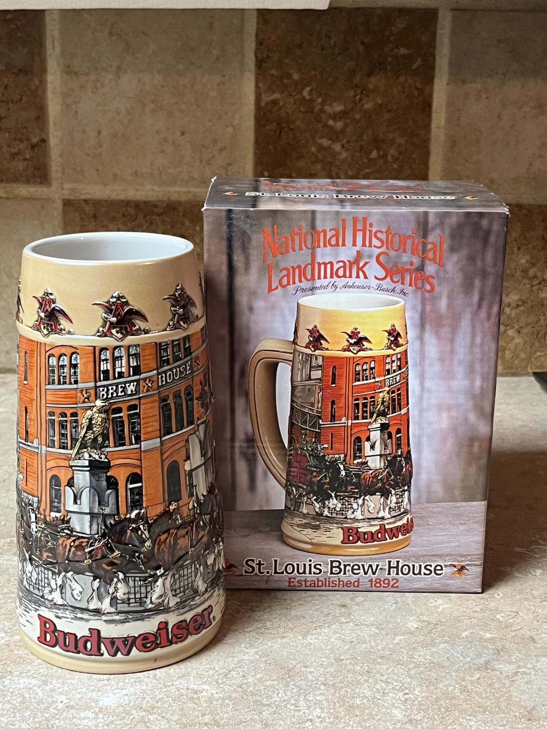 St. Louis Brew House Budweiser Beer Stein - Etsy