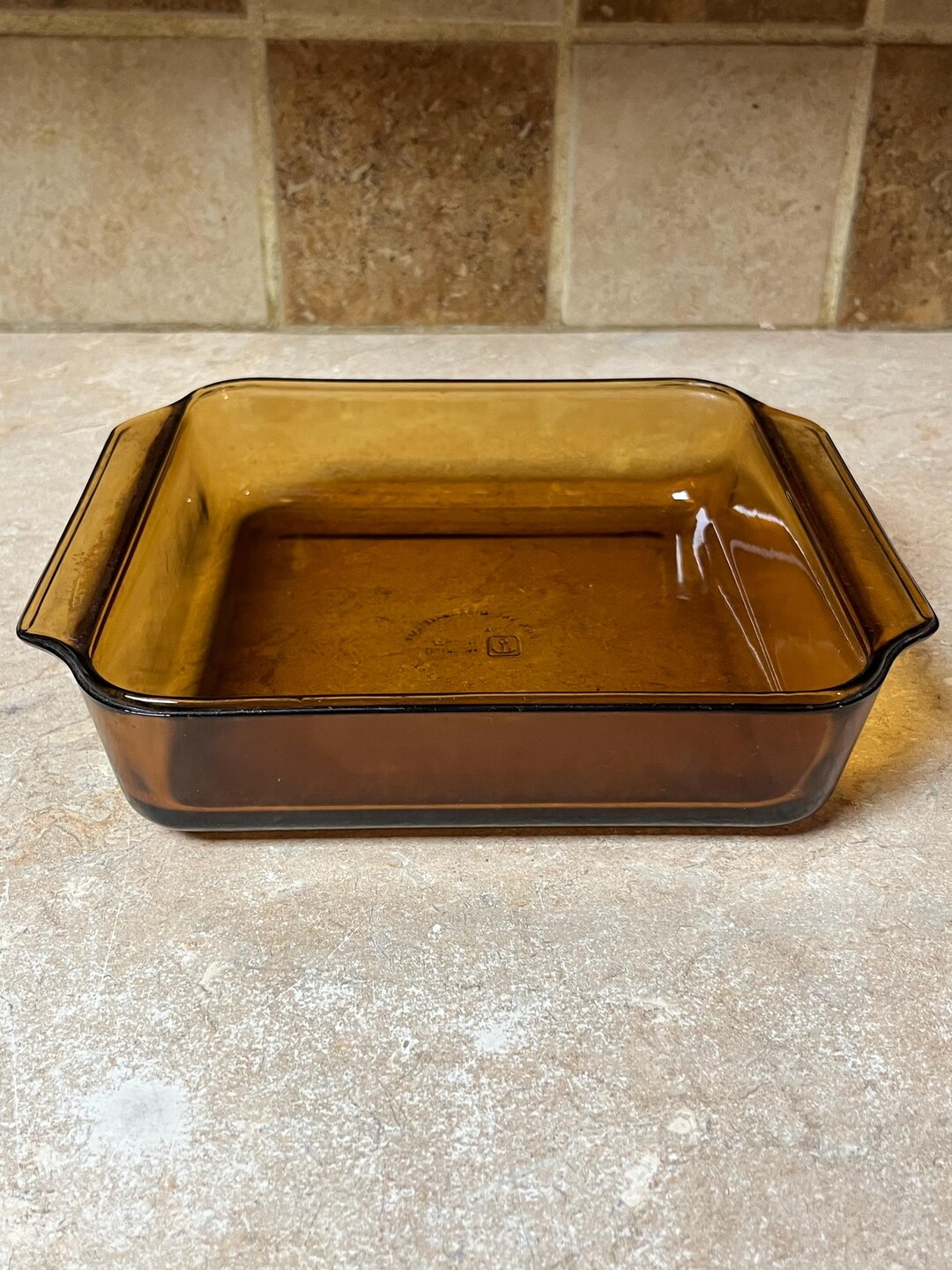 Square Anchor Hocking Brown Glass Ovenware Dish - Etsy
