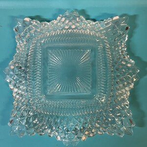 Federal Glass Diamond Patterned Pressed Glass Dish - Etsy