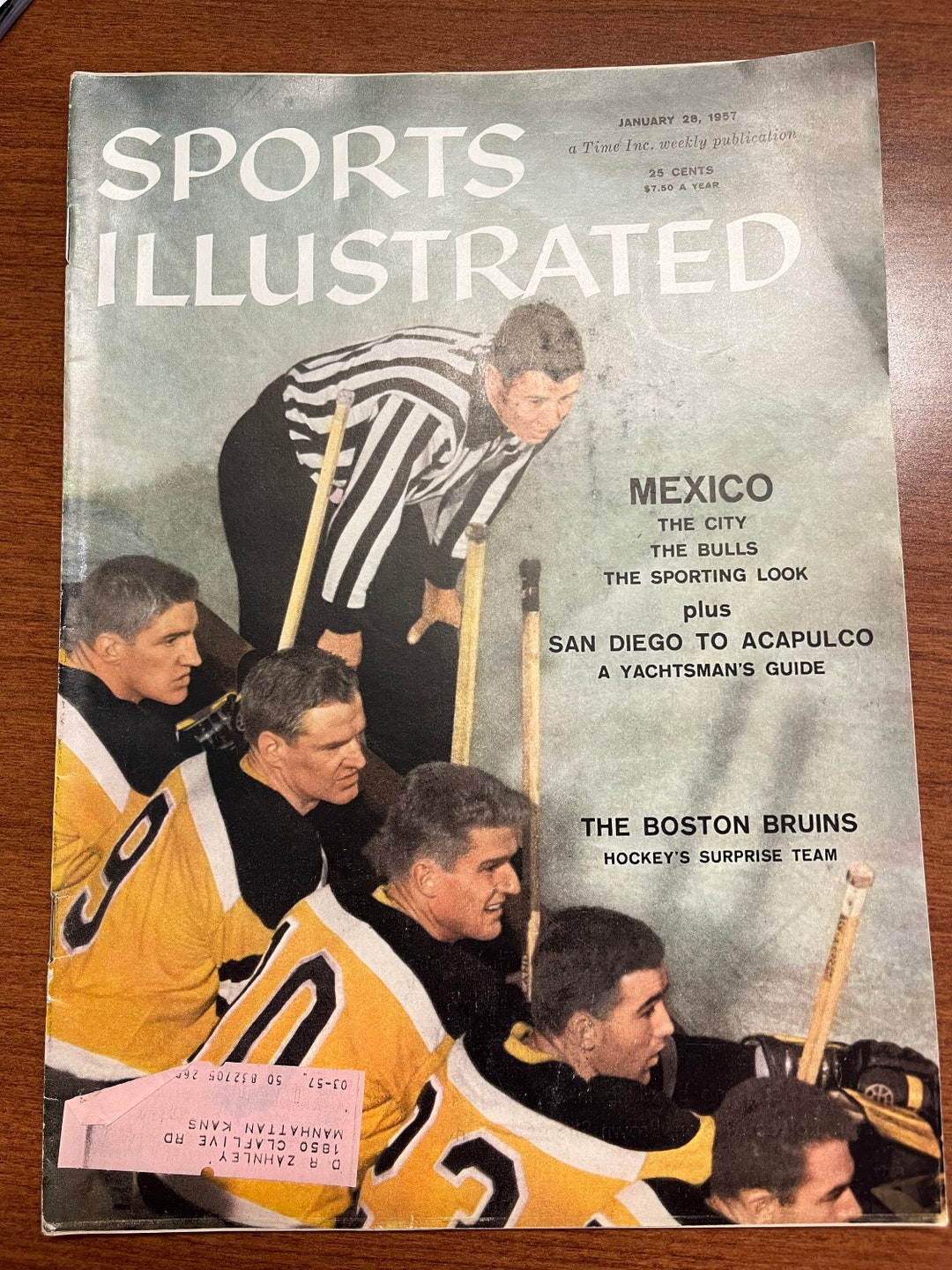 Vintage Sports Illustrated: January 28, 1957 - Mexico & Boston Bruins ...
