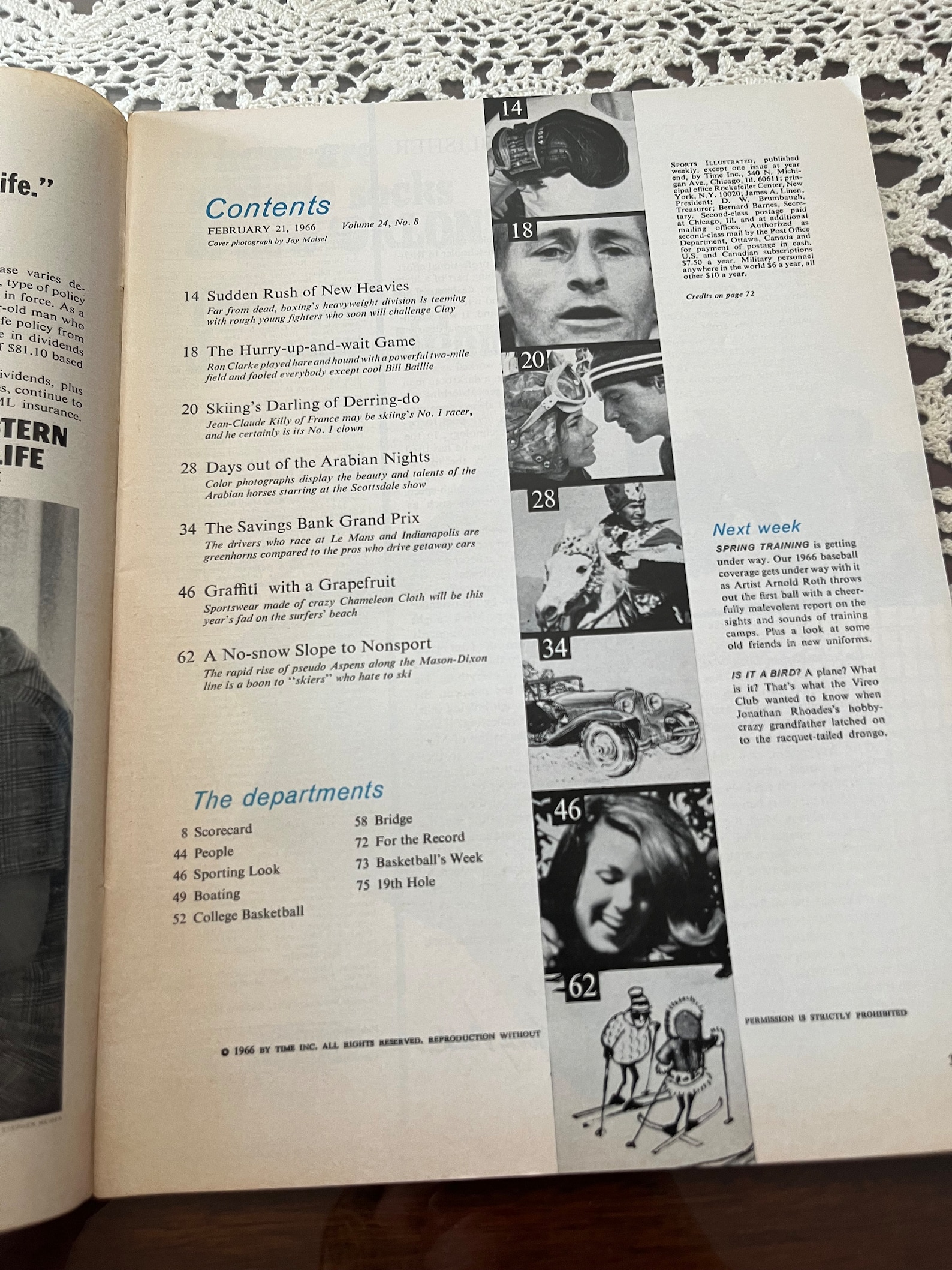 Sports Illustrated February 21, 1966 Magazine / Killy of France / Win ...