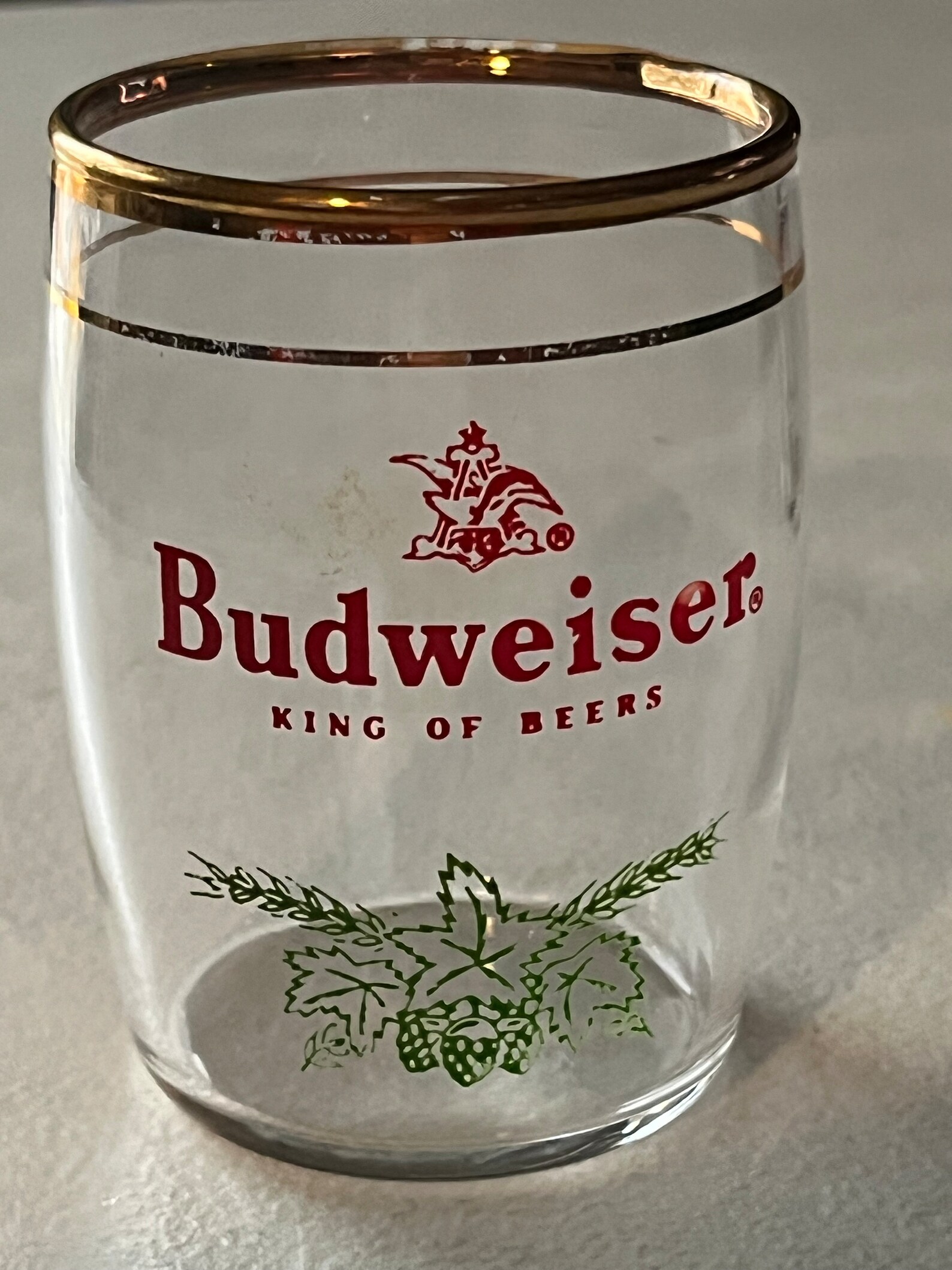 King of Beers Budweiser Glasses, Set of 2 - Etsy