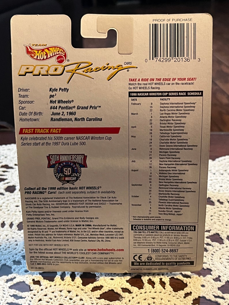 Kyle Petty Hot Wheels Pro Racing Trading Paint Die Cast Car - Etsy