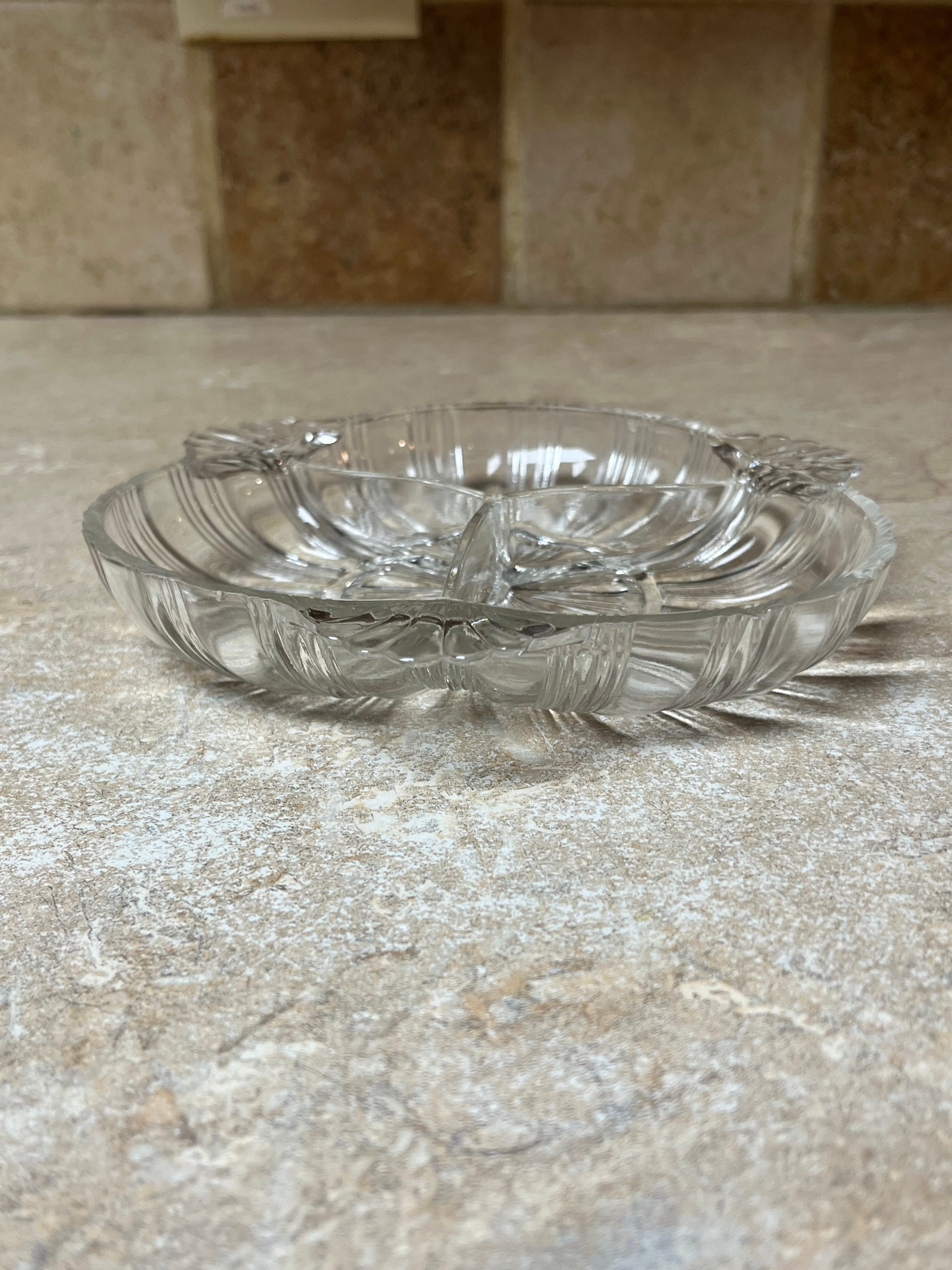 Hazel Atlas Clear 3 Part Relish Dish Shell With Handles - Etsy