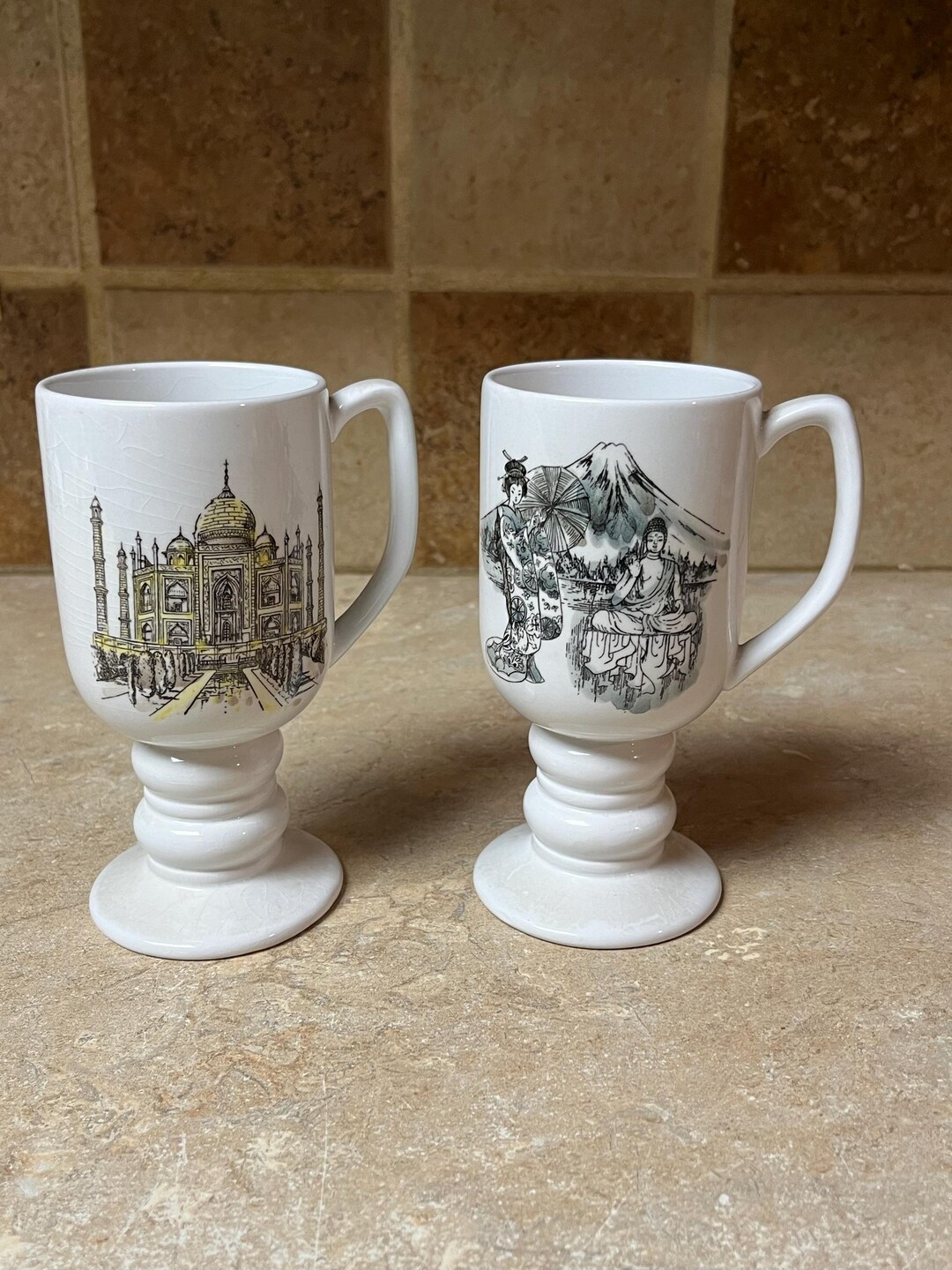 Kaysons Fine Ironstone China Mugs - Set of 2 - Etsy