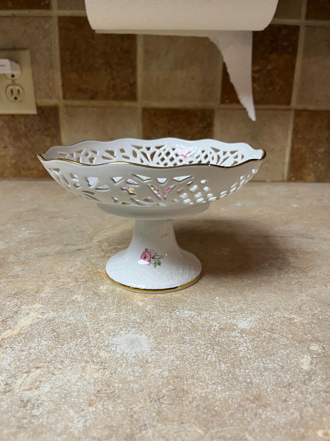 Compote Bowl / Pedestal Hand Painted Dish ~ Bavaria Schumann Arzberg ...