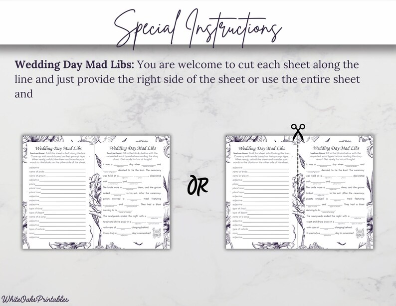 PRINTABLE Bridal Shower Party Games Featuring 5 Unique Party Games ...