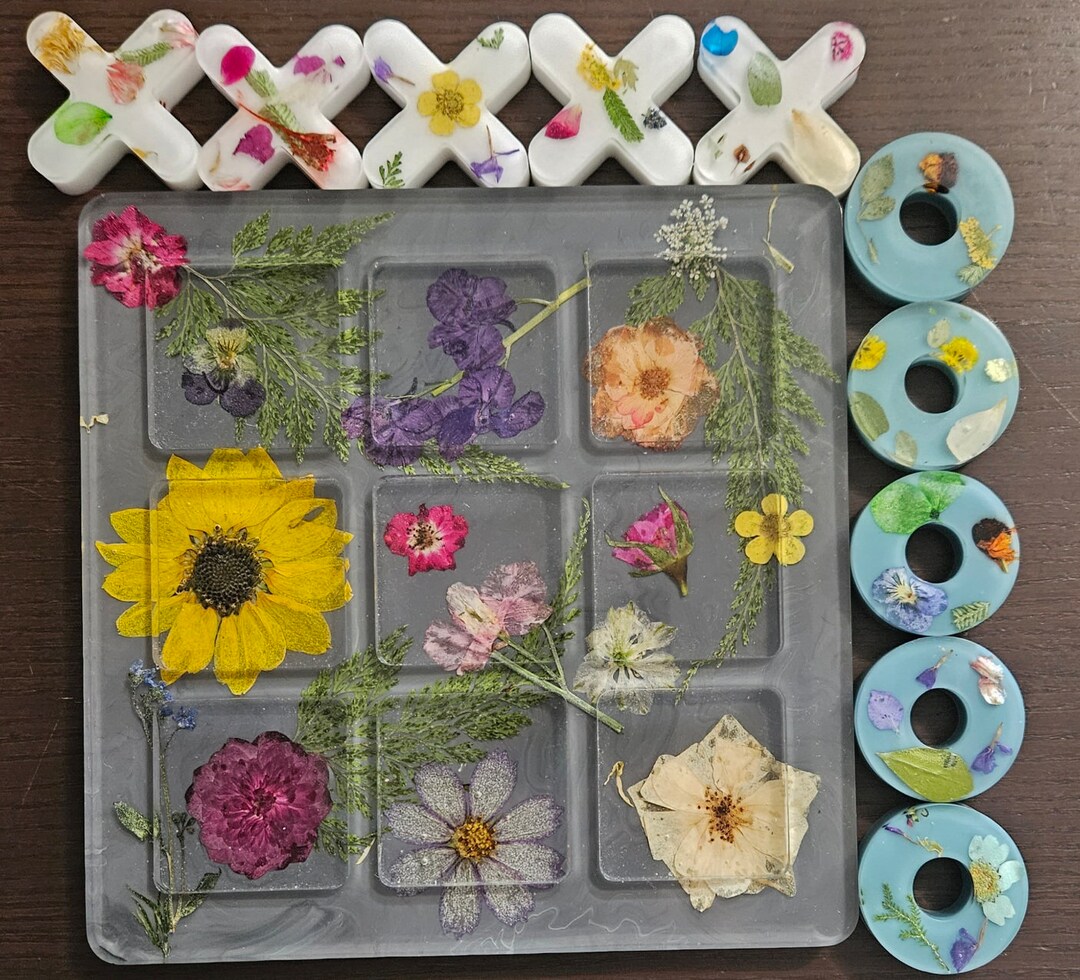 Custom Large Floral Tic Tac Toe Board - Etsy