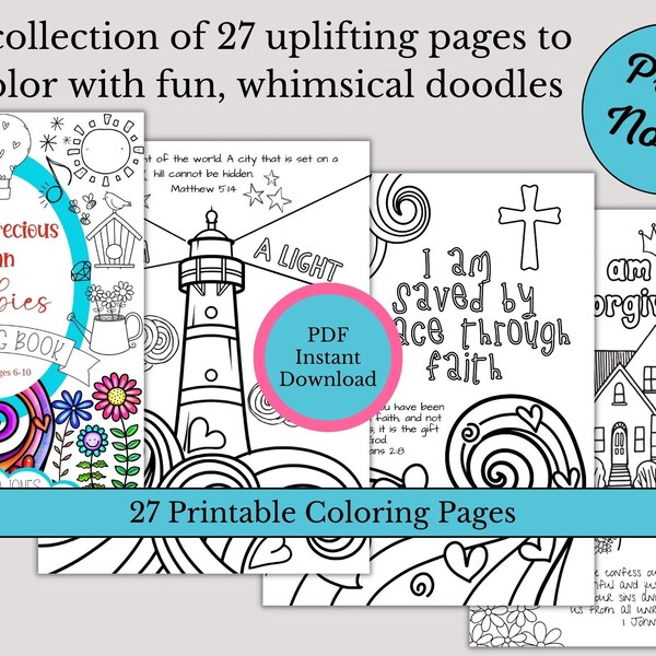 Inspirational Coloring Pages for Girls Christian - Etsy