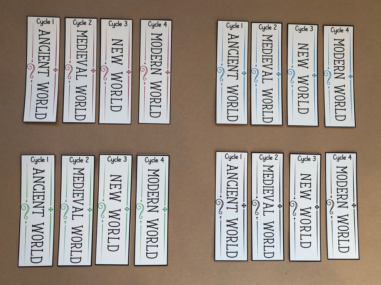 CC Timeline Card Printable Binder Spine Inserts for Classical History ...