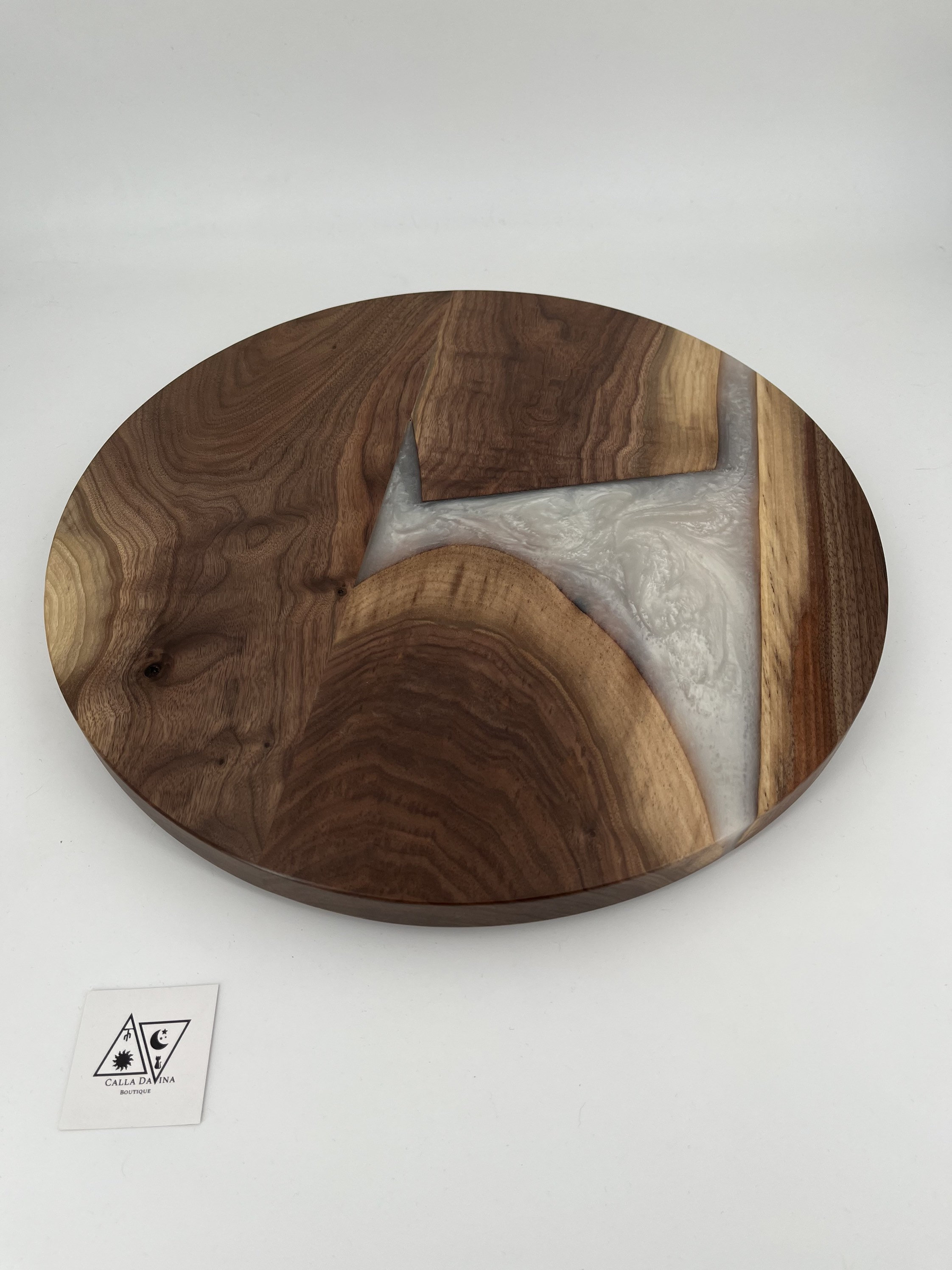 Frost Lazy Susan Table Centerpiece 17 Round Rustic Walnut - Etsy