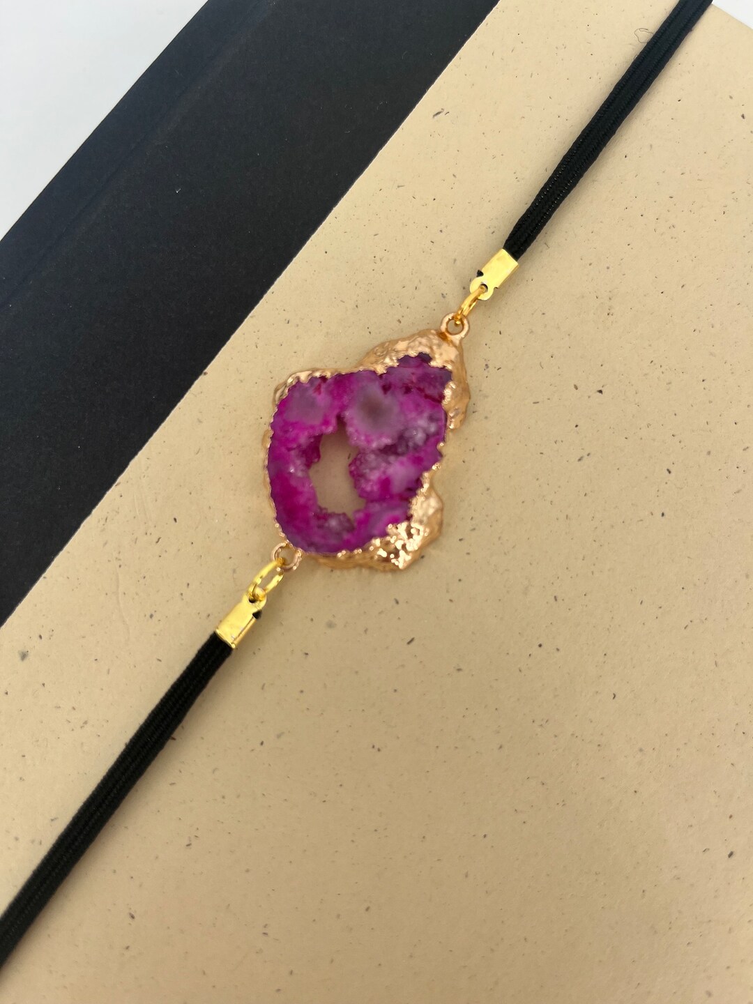 Geode Bookmark With Elastic Band for Books & Journals - Etsy