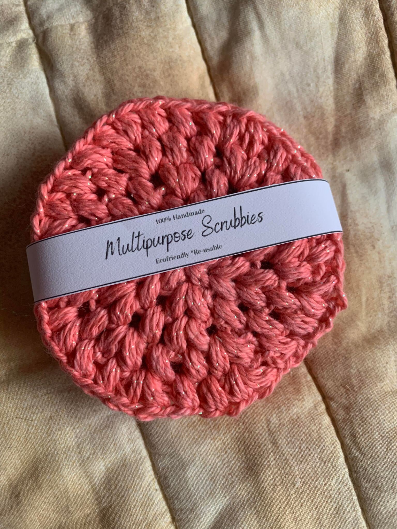 PRINTABLE Cotton Dish Scrubbies Wrap Label, Tags for Dish Scrubbers ...