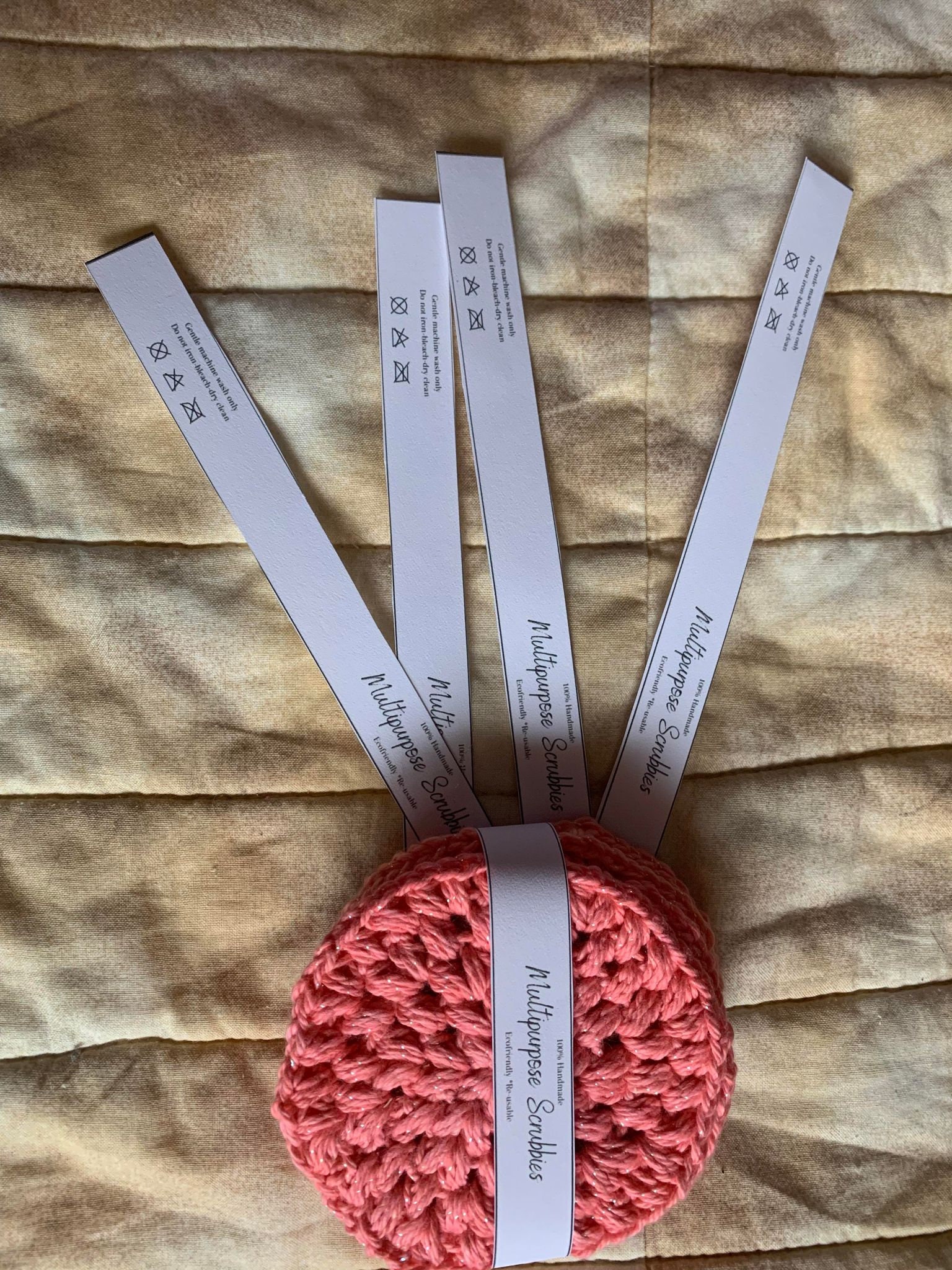PRINTABLE Cotton Dish Scrubbies Wrap Label, Tags for Dish Scrubbers ...