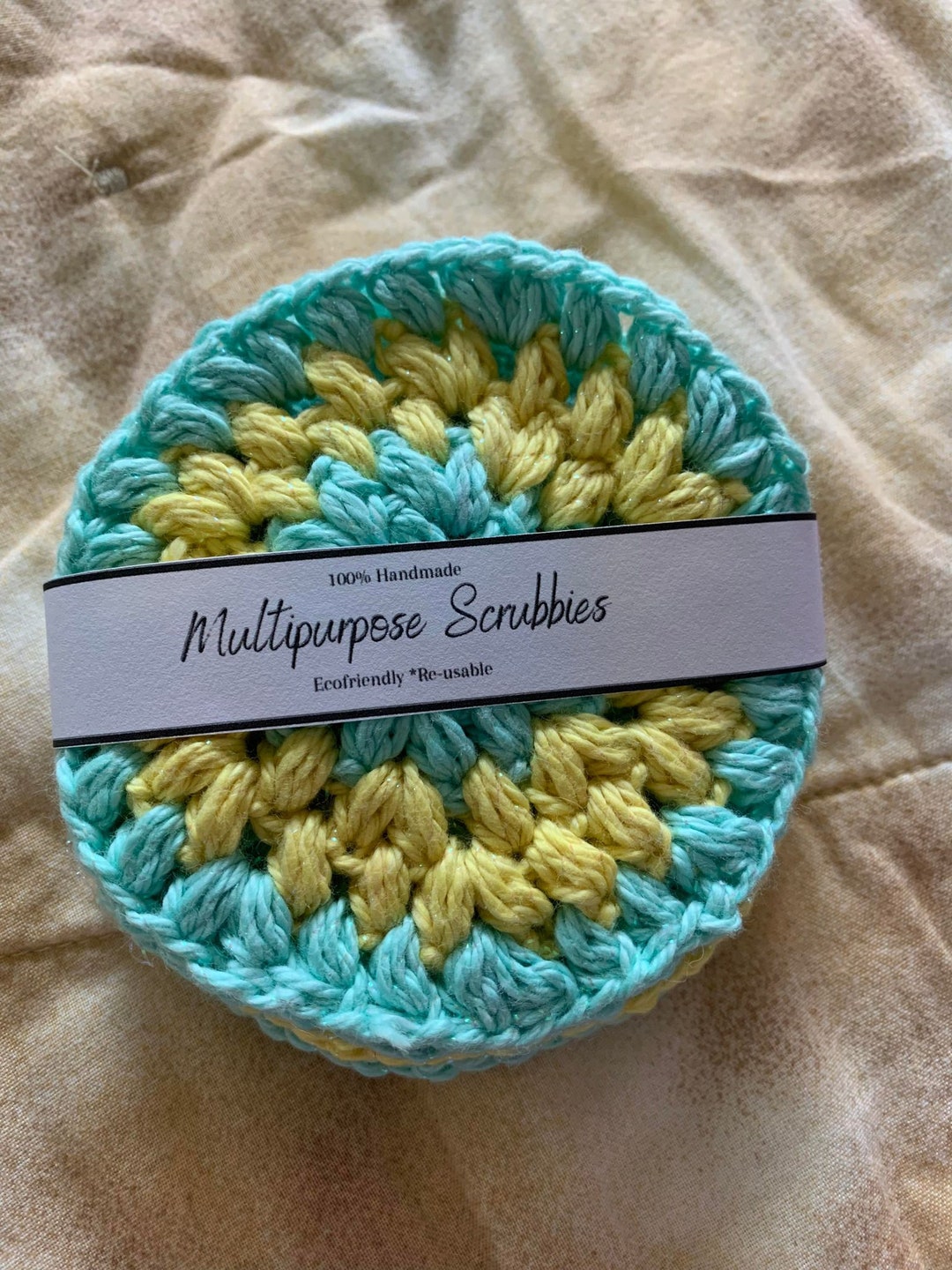 PRINTABLE Cotton Dish Scrubbies Wrap Label, Tags for Dish Scrubbers ...