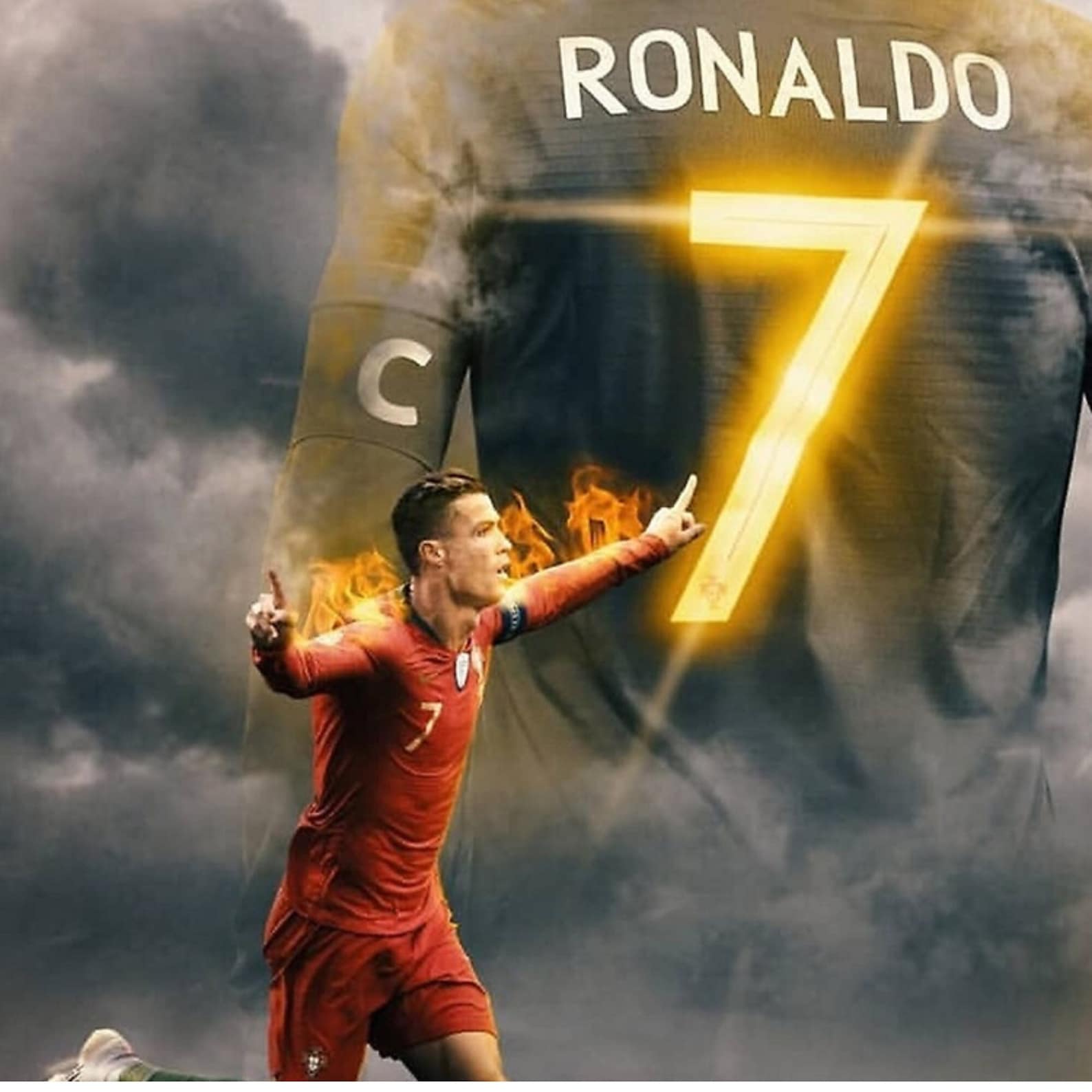 Christiano Ronaldo, 5 Potos, Number 7, 2000x2000 Px. Digital Download ...