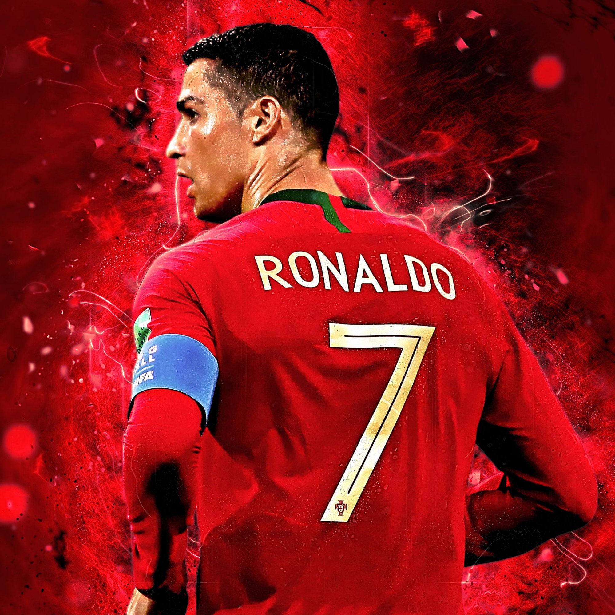 Christiano Ronaldo, 5 Potos, Number 7, 2000x2000 Px. Digital Download ...