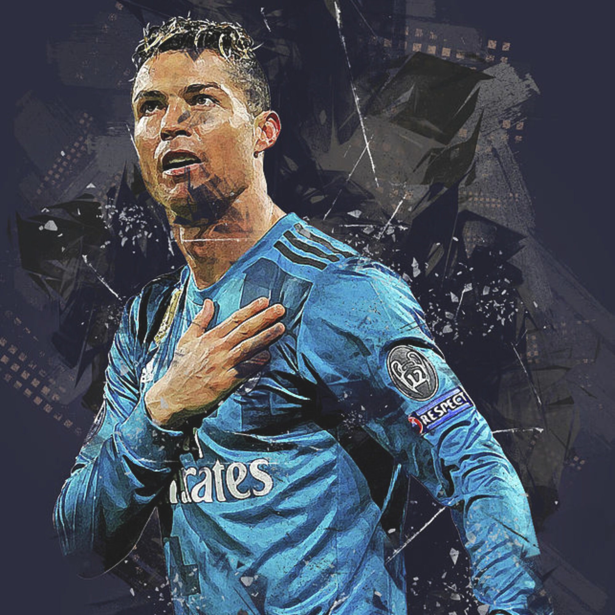 Christiano Ronaldo, 5 Potos, Number 7, 2000x2000 Px. Digital Download ...