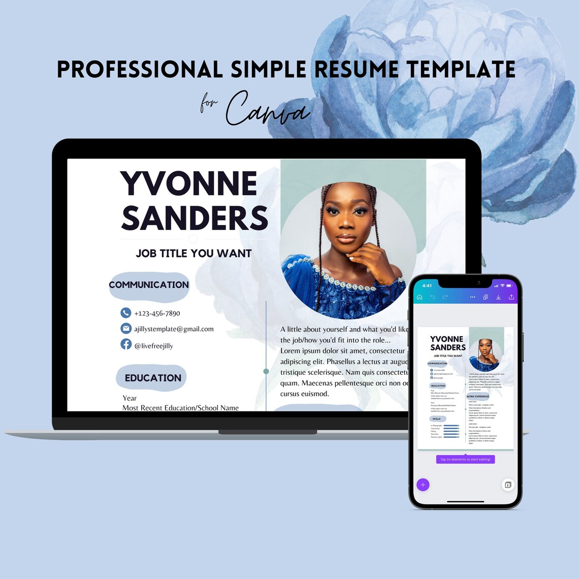 Canva Templates, Downloadable Templates for Canva, Simple Professional ...
