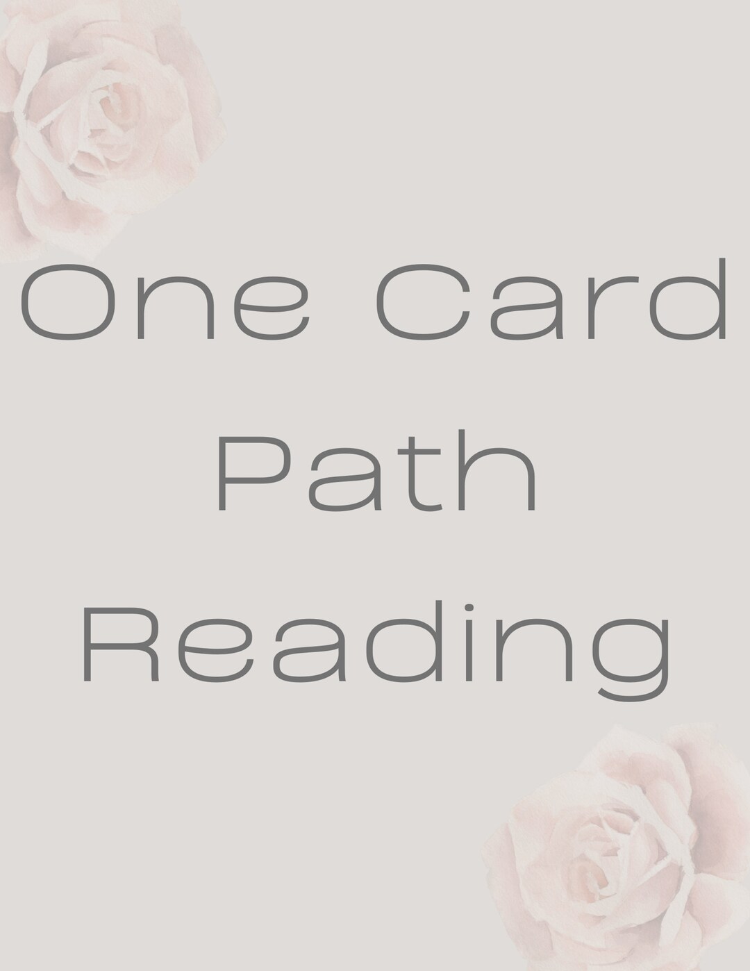 PATH Reading Introductory One Card Reading Graceful & Profound ...