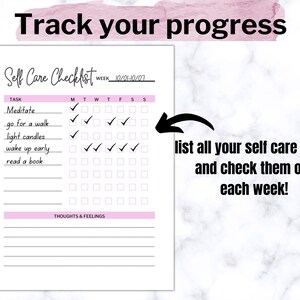 Self Care Planner Printable, Mindful Wellness Daily Planner, Mental ...