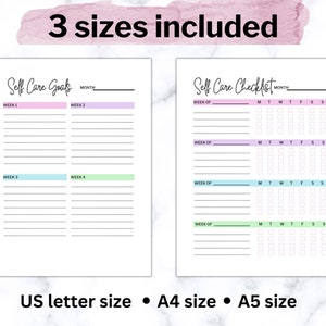 Self Care Planner Printable, Mindful Wellness Daily Planner, Mental ...