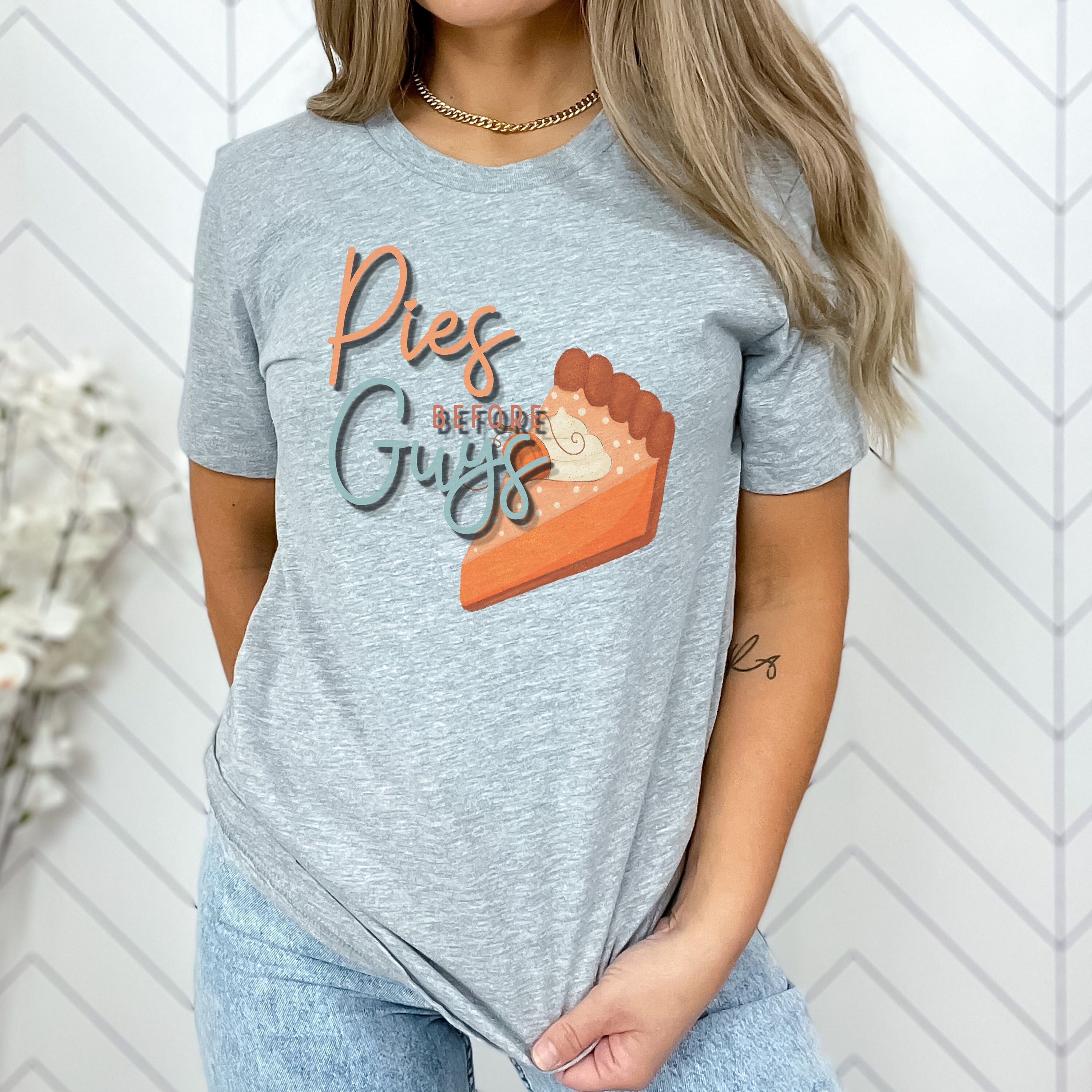 Pies Before Guys, Retro Pumpkin Pie Shirt, Fun Thanksgiving Shirts ...