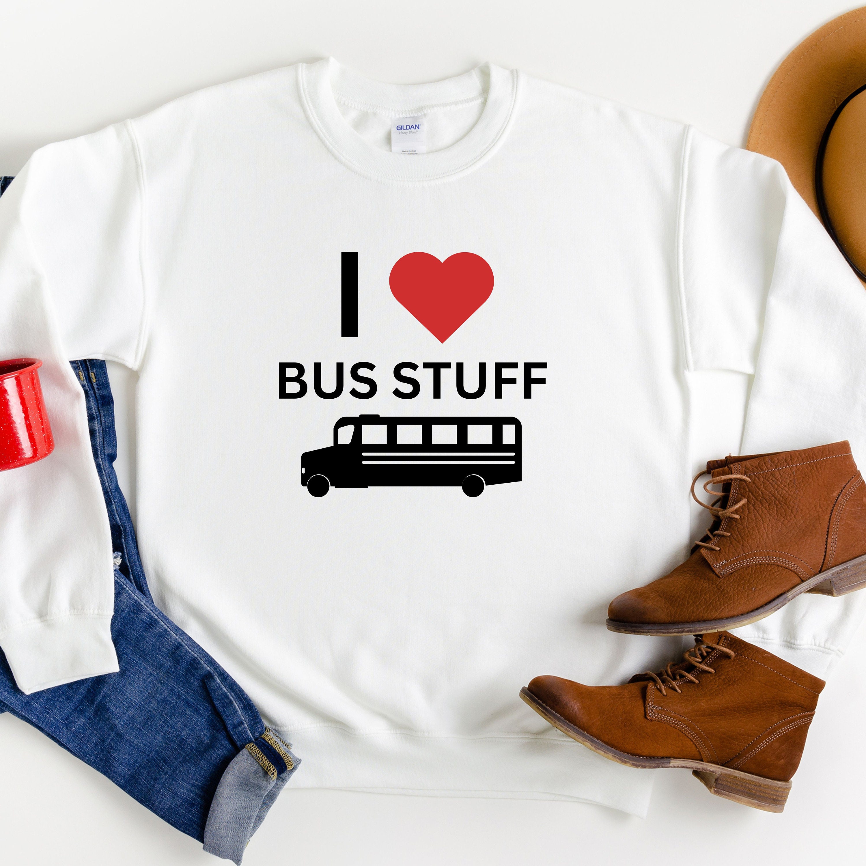 I Heart Bus Stuff Skoolie Shirt Bus Conversion Sweatshirt - Etsy