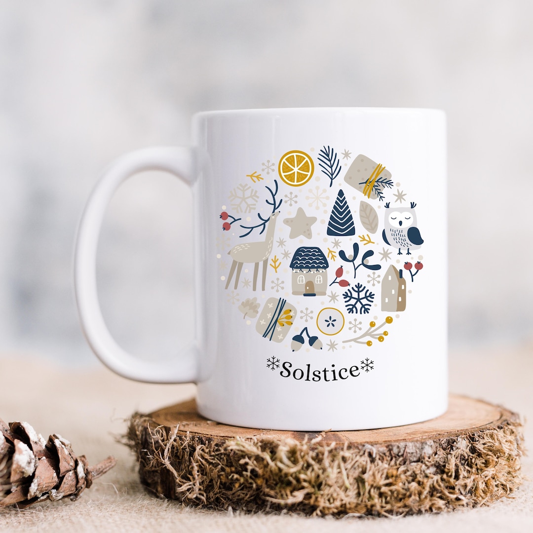 Winter Witch Mug, Winter Solstice Christmas Mug, Mystical Nordic ...