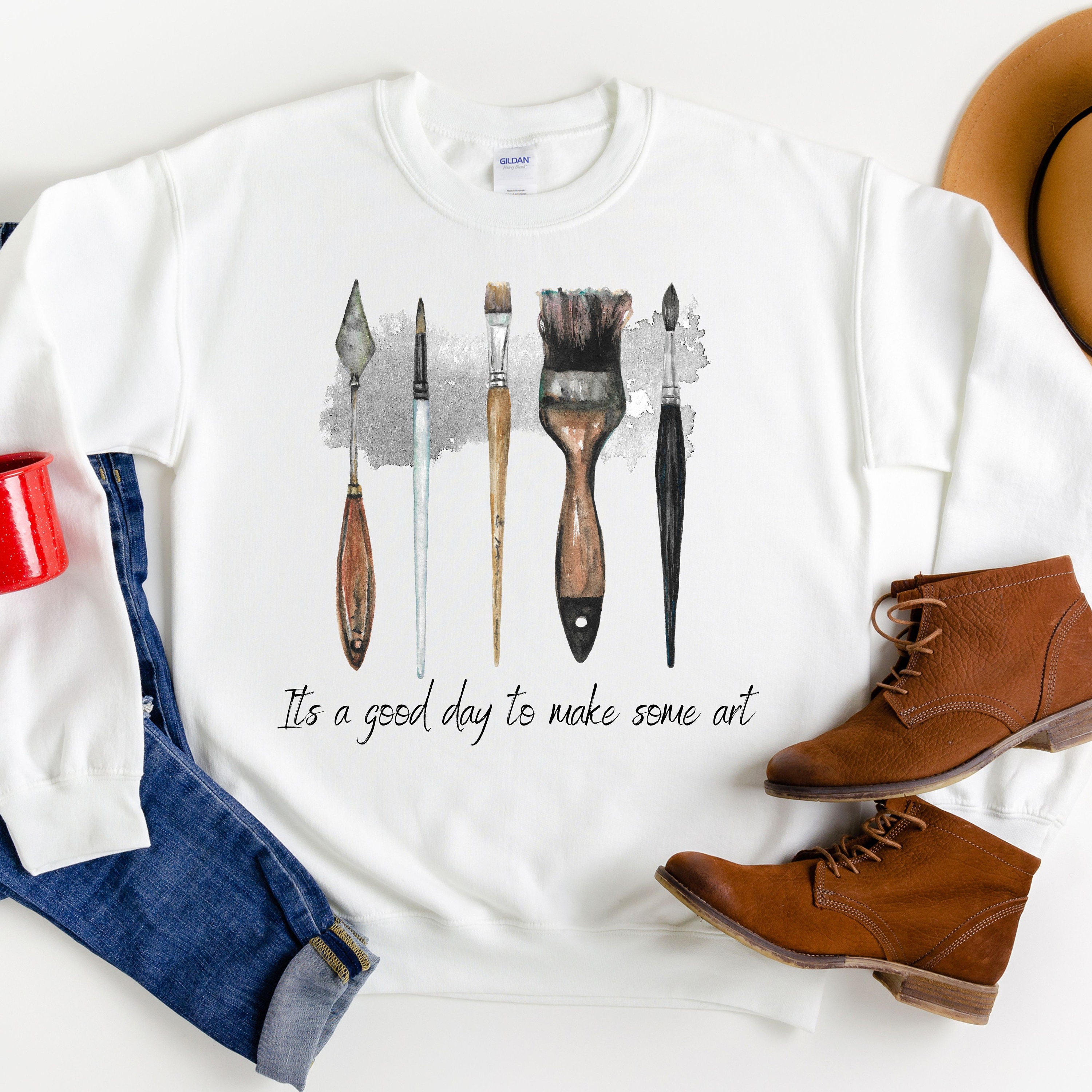 Its a Good Day to Make Some Art, Artistic Graphic Tees, Painting ...