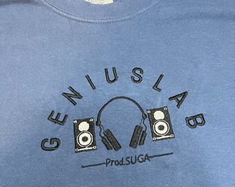 Genius Lab Embroidered T-shirt - Etsy