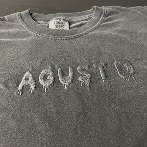Agust D Embroidered T-shirt - Etsy