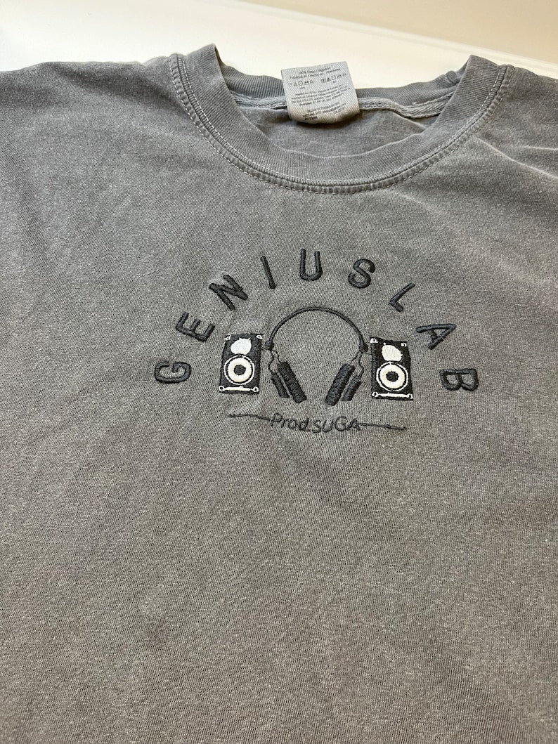 Embroidered Shirt- Genius Lab - Etsy