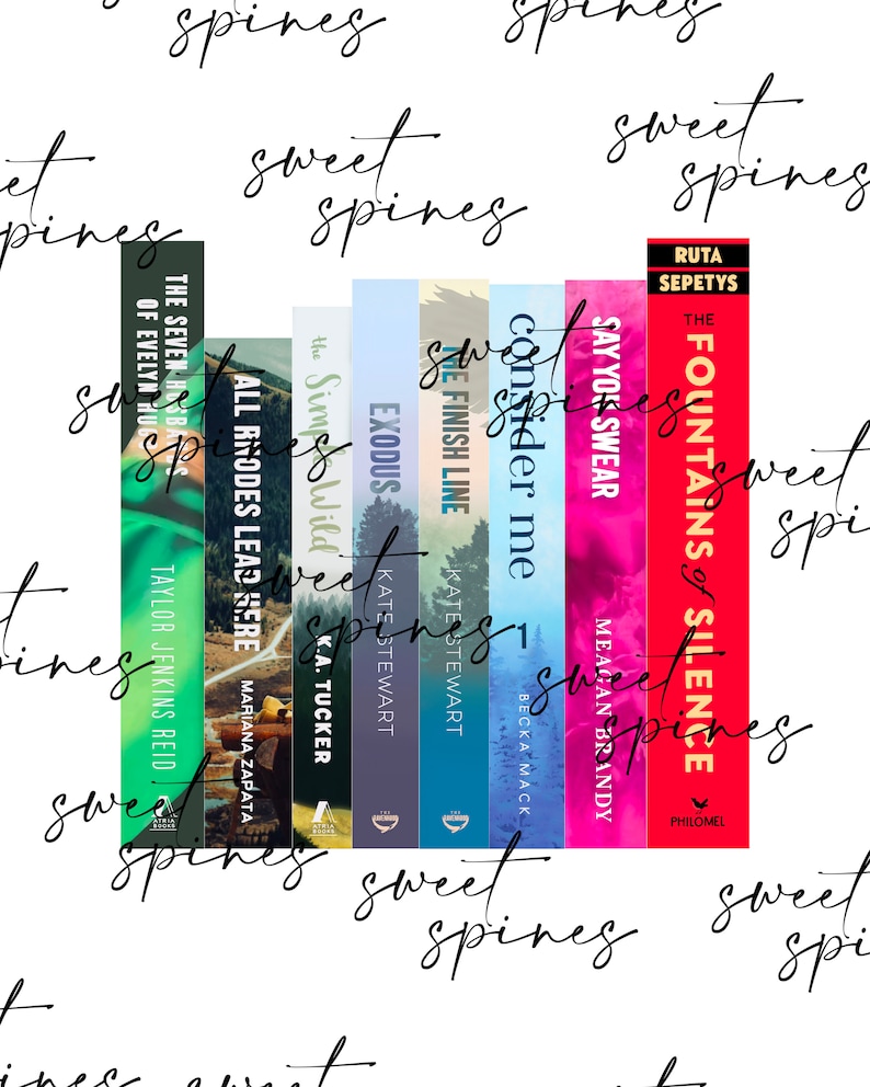 Custom Book Spine Print | Personalized Gift for Book Lovers | 11-12 ...