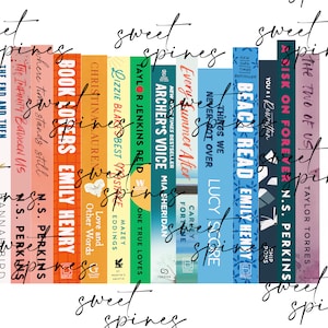 Custom Book Spine Print | Personalized Gift for Book Lovers | 11-12 ...