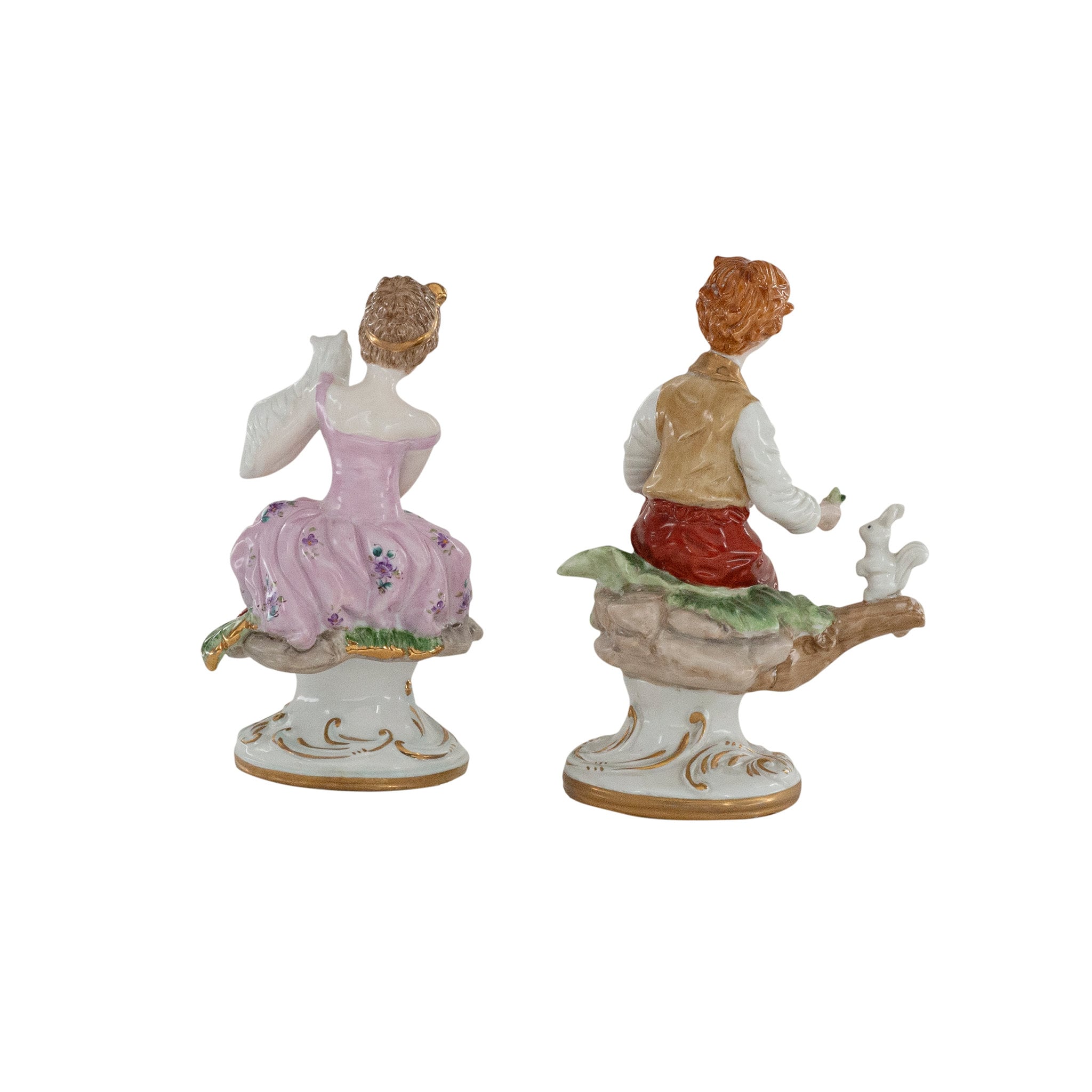 Rococo Style Porcelain Young Girl & Boy Figurine Pair - Etsy