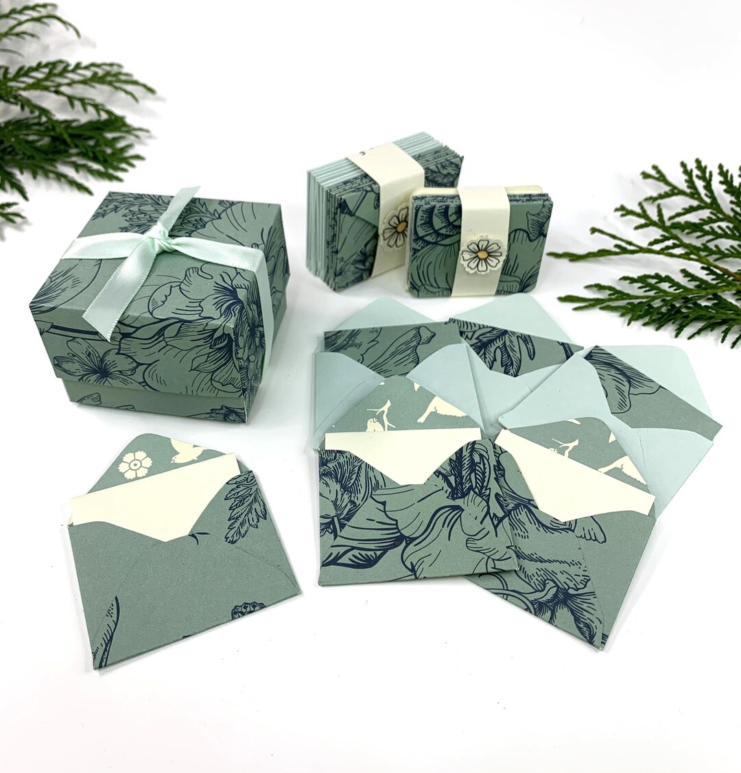 Mini Envelopes Gift Box Set Small Lunch Box Love Notes, Tiny Stationery ...