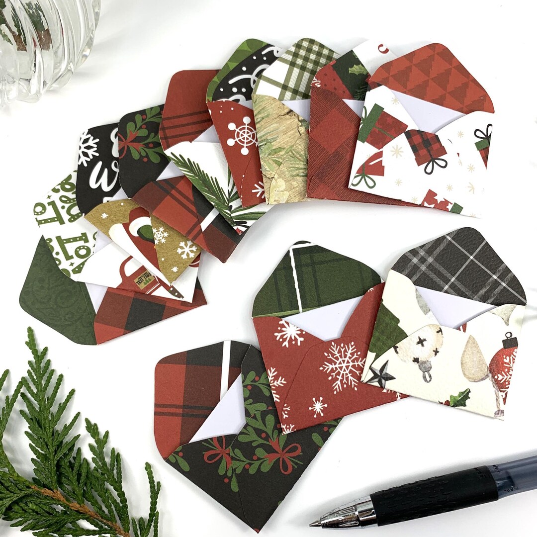 Christmas Mini Envelopes: Holiday Advent Card, Assorted Designs - Set ...