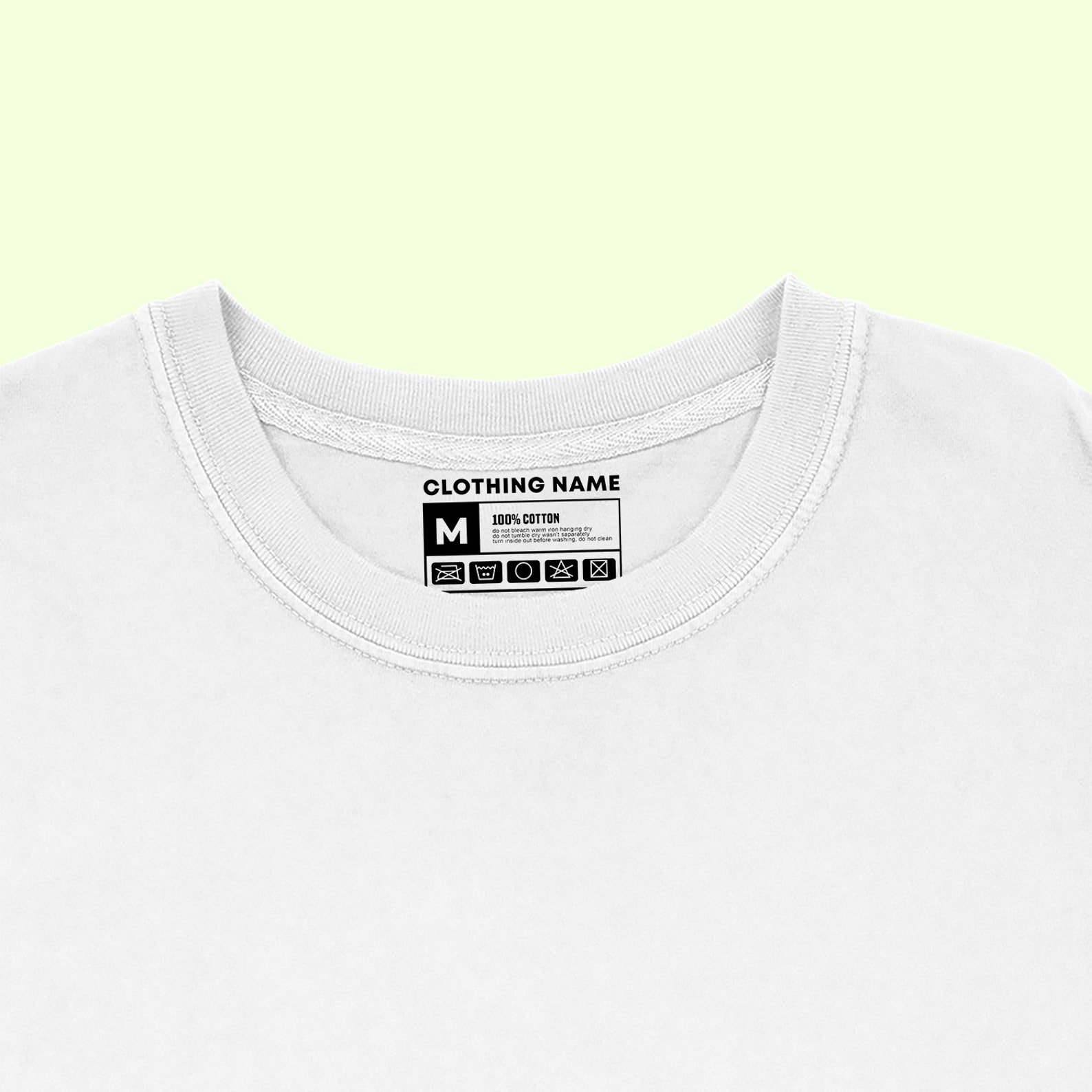 Tag Less Neck Label, Branding Labels With Custom Logo Ready to Press ...